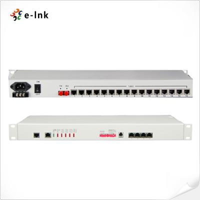 China 16E1 4FE PDH Multiplexer Fiber Optic Equipment G703 Ethernet PCM Voice 120km for sale
