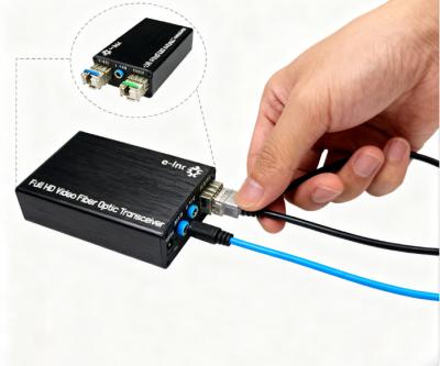 China Mini-type DVI Fiber Optic Extender with external stereo audio for sale