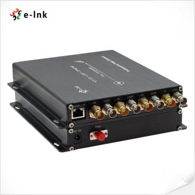 China 4 Channel 3G-SDI Fiber Optic Converter with Gigabit Ethernet 20km Transmission for sale