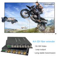 China 4 Channel 3G-SDI Fiber Converter with RS485 Tally 20km Broadcast for sale