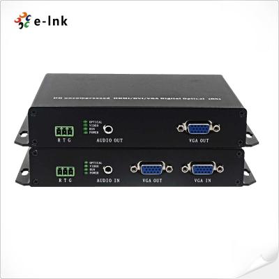 China USB VGA KVM Fiber Optic Extender 10km 1080P RS232 Audio Transmission for sale