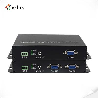 China VGA Fiber Optic Extender 1080P KVM RS232 Audio 10km Transmission for sale