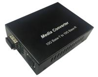 China 10G Base T to Base R Media Converter Multi Rate Support 10G 5G 2.5G 1G with SFP Slot Low Power Plug and Play for sale