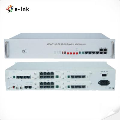 China 155Mbps 24 E1 Channels SDH Multiservice Access Platform with 1U Chassis and STM-1 SDH Multiplexer for sale