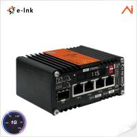 China 4-Port 10/100/1000Base-T IEEE802.3at PoE+ 30W to 1-Port 100/1000BASE-X 
Mini Industrial AI Smart Managed PoE+ Ethernet Switch with Voltage Booster for sale