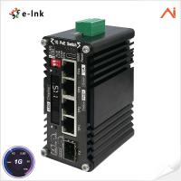 China 4-Port 10/100/1000Base-T IEEE802.3at PoE+ 30W to 1-Port 100/1000BASE-X 
Mini Industrial AI Smart Managed PoE+ Ethernet Switch with Voltage Booster for sale