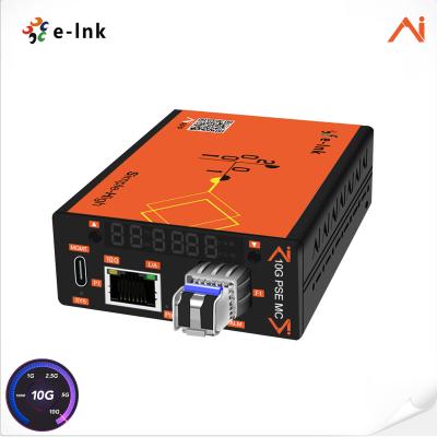 China AI Smart Managed 10G/5G/2.5G/1G/100M RJ45 to 10G SFP+ PoE Fiber Media Converter for sale