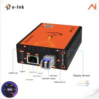 China AI Smart Managed 10G/5G/2.5G/1G/100M RJ45 to 10G SFP+ PoE Fiber Media Converter for sale