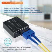 China E-link 10/100/1000Base-Tx to 100/1000Base-Fx Ethernet SC Media Converter for IP Camera for sale