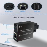 China E-link 10/100/1000Base-Tx to 100/1000Base-Fx Ethernet SC Media Converter for IP Camera for sale