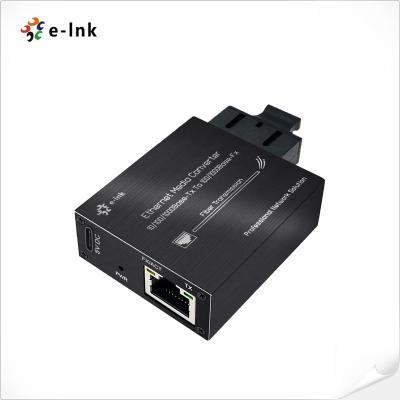 China E-link 10/100/1000Base-Tx to 100/1000Base-Fx Ethernet SC Media Converter for IP Camera for sale