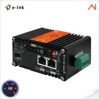 China 2-Port 10/100/1000Base-T IEEE802.3bt PoE++ 90W to 1-Port 100/1000BASE-X 
Mini Industrial AI Smart Managed PoE++ Fiber Media Converter with Voltage Booster for sale