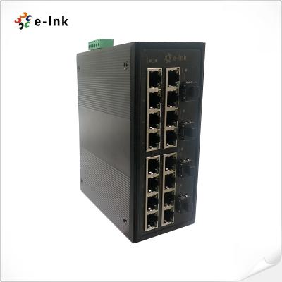 China 16 Port Industrial PoE Switch With Fiber Power Over Ethernet Injector 1000M SFP for sale
