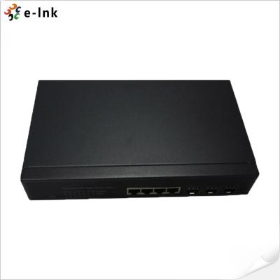 China 10/100/1000M Fiber Media Converter Ethernet Switch 4-TX + 3-FX SFP Port for sale