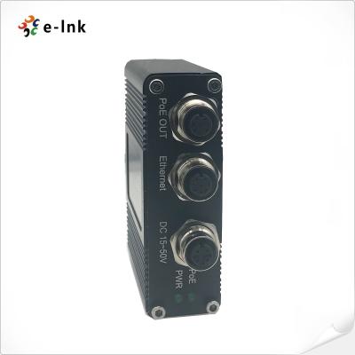 China Industrial 1-Port 10/100/1000 PoE Injector With 30W Output M12 Connector EN50155 for sale