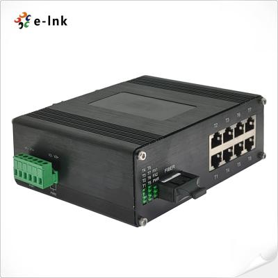 China Network Switch Industrial 8-Port 10/100/1000Base-T + 1-Port 1000Base-X Fiber for sale