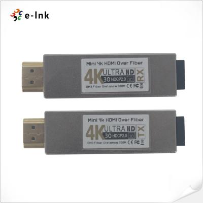 China Mini 4K HDMI Optical Extender with Multi Mode 300 meters LC Connector factory price for sale