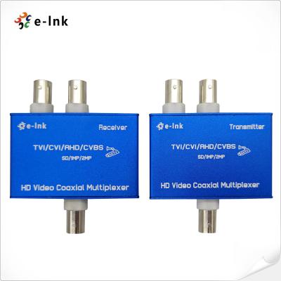 China 2 Channel Analog Video Multiplexer 720P 960P HDCVI AHD TVI Coaxial Multiplexer for sale