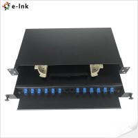 China 19Inch Fiber Patch Panel FPP Rack Mount Drawer Type 12-144 Ports With SC Adapter for sale