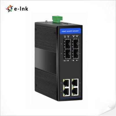 China Managed Industrial 4-Port 1000BASE-T + 4-Port 100/1000BASE-X SFP Ethernet Switch for sale