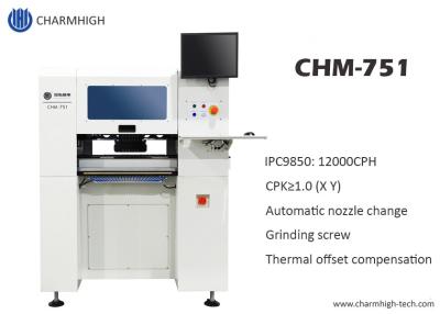China CHM-751 6-Head SMT Pick and Place Machine with 50 Feeder Capacity and 17000 CPH Speed for sale