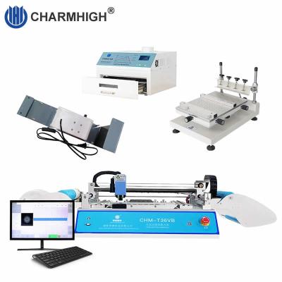 China Small SMT Production Line 2.25m Stencil Printer Pick and Place Machine Reflow Oven 420 for sale