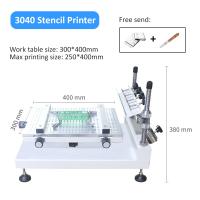 China High Precision Solder Paste Stencil Printer 3040 | 300×400mm Work Table | ±0.01mm Accuracy Manual SMT Printer for sale