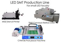 China CHMT36 LED SMT Production Line with 6000 CPH Chip Mounter, 300x960mm Reflow Oven & Stencil Printer for sale