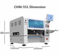 China CHM-551 4-Head SMD Pick and Place Machine with 8850 CPH Speed and ±0.06mm Accuracy for 0201 Components for sale