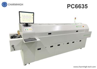 China Full Automatic Lead Free Reflow Oven 6 Temp Zones 2200mm Heating Length PC Control 350mm PCB Width for sale