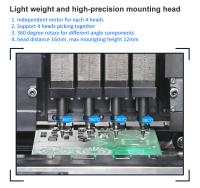 China Charmhigh CHM-650 Desktop SMT Pick and Place Machine 4 Heads 50 Feeders 400x350mm PCB for sale