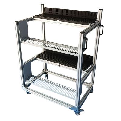 China Aluminum Alloy NXT Storage Feeder Cart for FUJI & Charmhigh SMT Machines - 80 Feeder Capacity, 900×600×950mm for sale
