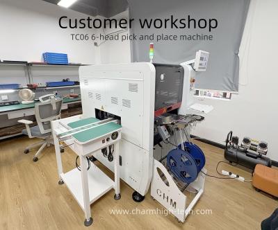 China Semi-auto SMT Assembly Line 6 Head TC06 Pick and Place 27800cph 6 Zone Reflow Oven for sale