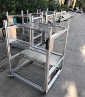 China Aluminum Panasonic CM402 CM602 NPM Feeder Storage Cart 60pcs Capacity 2 Layer SMT Trolley for sale