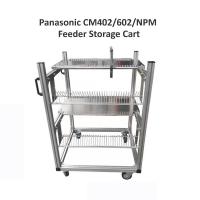 China Aluminum Panasonic CM402 CM602 NPM Feeder Storage Cart 60pcs Capacity 2 Layer SMT Trolley for sale