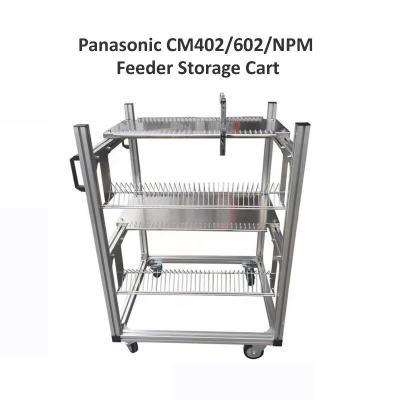 China Aluminum Panasonic CM402 CM602 NPM Feeder Storage Cart 60pcs Capacity 2 Layer SMT Trolley for sale