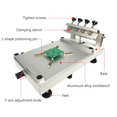 China Manual Stencil Printer 4532 Oil Pressure SMT Silk Printer 45x32cm for PCB Assembly for sale