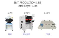 China 3.5m High Precision Small SMT Production Line for 0201 BGA 144pins IC Assembly for sale