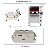 China High Precision Small SMT Line with 3040 Printer, CHM-551 Mounter ±0.05mm Accuracy, T961 6-Zone Oven for sale