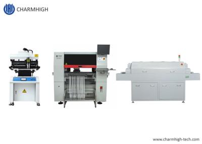 China PCB Assembly Line with 3250 Solder Paste Printer, CHMT Pick and Place Machine & 830 Reflow Oven for Batch Production for sale