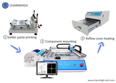 China CHMT36VA SMT Production Line with 3040 Stencil Printer & T962A Reflow Oven - 355mm PCB Area, 4000cph Speed for sale