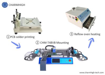 China CHMT48VB SMT Production Line with 355×355mm PCB Area, 58 Feeders, and 3000cph Placement Speed for sale