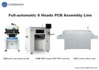 China CHM-750 6-Head SMT Production Line with 13000cph Speed and Auto Nozzle Changer for PCB Assembly for sale