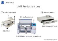 China CHMT530P4 4-Head SMT Pick and Place Machine with 3040 Stencil Printer and T962C Reflow Oven - 450x330mm PCB Capacity for sale