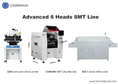 China CHM-860 6-Head SMT Pick and Place Machine with Auto Nozzle Change - 22000 CPH Speed, ±50μm Accuracy for sale