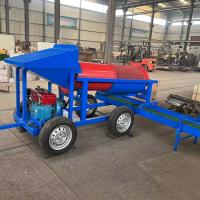 China Small Scale 5-10 Tons Alluvial Gold Washing Plant Mobile Gold Mining Trommel Screen for sale