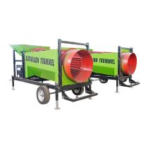 China Mobile Firewood Tumbler Firewood Portable Trommel Screen for Customized Discharge Size for sale