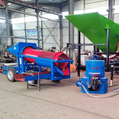 China Mobile Type Small Production Gold Trommel Screen With Traction Hook For Easy Handling for sale