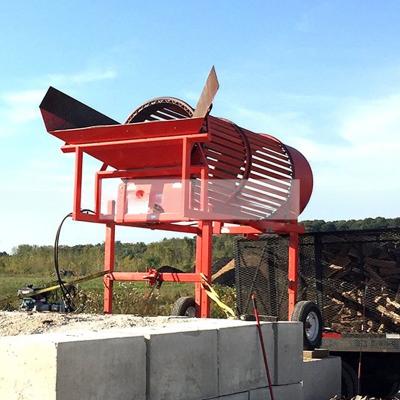 China Mobile Firewood Trommel Screen with Less than 6mm or as Request Discharge Size for sale