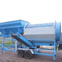 China Screening Compost Sieving Rotary Trommel Screen Machine 30-150 Tons per Hour Capacity for sale